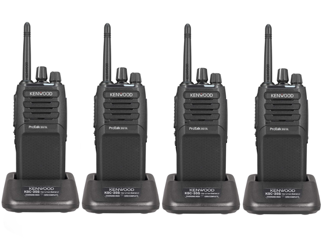 Kenwood TK-3701DT Digtial Walkie Talkie PMR446 Two Way Radio - Quad Pack